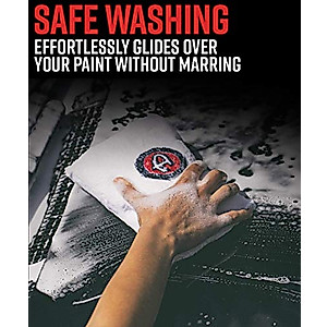 Adam's Microfiber Car Wash Sponge – Premium Scratch Free Microfiber Mitt for Car Cleaning | Car Detailing Accessory Works with Bucket, Car Shampoo Soap, Foam Cannon or Foam Gun | Boat RV Motorycle