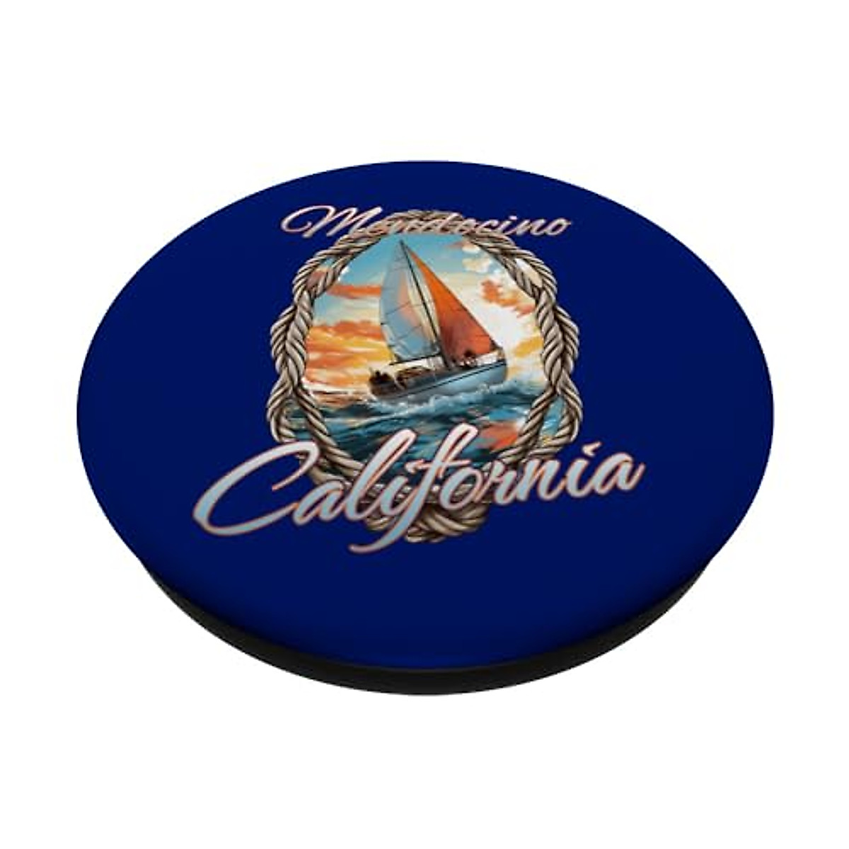 Sailing Mendocino California Sea and Sunshine PopSockets Standard PopGrip