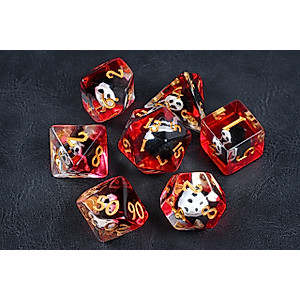 3DEGOS Horror Boogeyman of Evil DND Dice Set for Dungeons and Dragons Gifts, D&D, D and D, Pathfinder, Accessories, D20, Polyhedral, Resin Dice, Metal, Dice Tray, Tower, Bag, Box