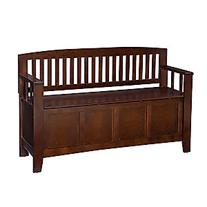 Linon Home Dcor Linon Home Decor Cynthia Storage Bench, 50"w x 17.25"d x 32"h, Walnut