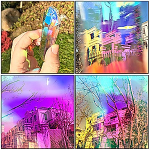 Hanging Chandelier Crystals Prisms Crystal Suncatcher AB-Colors Hexagone Hanging Chandelier Prism Pendant Home Decoration DIY Craft(120mm)