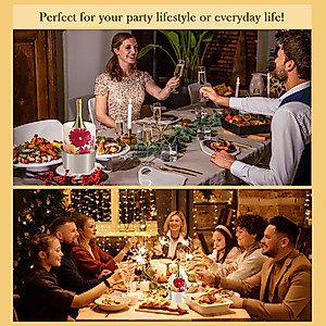 ZHURUININ Champagne Bucket Ice Mold Wine Bottle Chiller, DIY Your Own Wine Chiller Bucket with Flower Fruits Any Decoration for Special Parties Bar Holiday Wedding, Beautiful & Creative Decoration