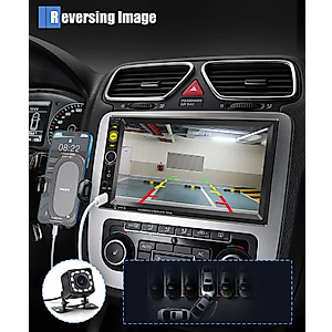 Double Din Car Stereo Car Radio with Bluetooth 7 Inch Touch Screen FM Radio Mirror Link USB 2 Din Car Audio Receiver Remote Control Steering Wheel Control Backup Camera