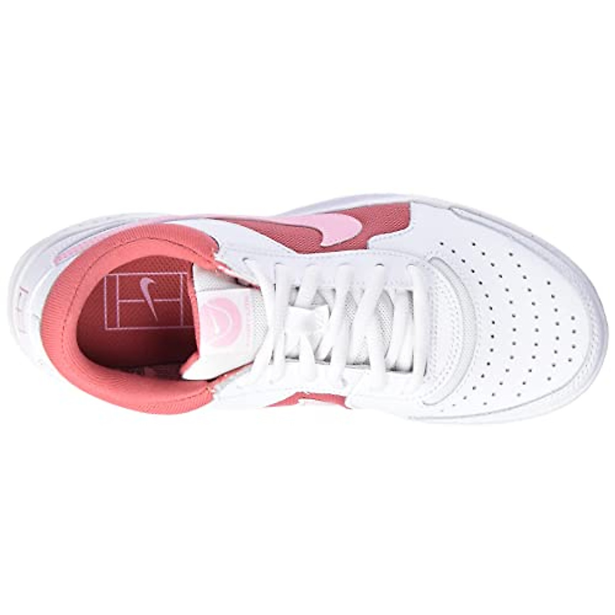 NIKE W Zoom Court Lite 3, Women's Sneaker, White Med Soft Pink Adhoba, 13 AU