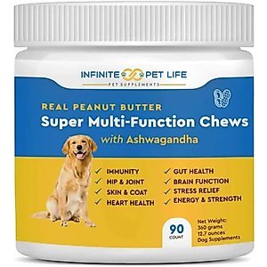 Super Multi-Vitamin Chew with Ashwagandha. Multivitamin for Joint, Skin, Gut, Brain, Bone, Heart & Immune Health - All Natural Ashwagandha, Curcumin, Pumpkin Powder & Vitamin C (90 Chews).