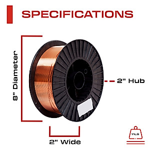 Sidco Supply Solid MIG 0.35 Welding Wire - ER70S-6 MIG Wire - 0.35 Inch 11LB Spool - Mild Steel MIG Wire - Low Splatter High Levels of Deoxidizers – MIG Welding Wire, All Position Gas Welding (1)