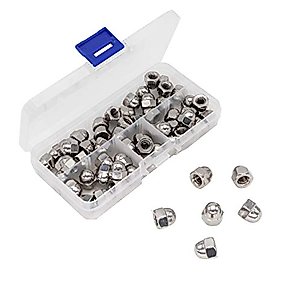 binifiMux 60pcs 1/4-20 Inch Acorn Cap Nuts, 18-8/304 Stainless Steel