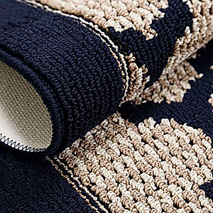 Elle Décor Metropolitan Trellis Accent Rug, 26"x45", Navy Blue