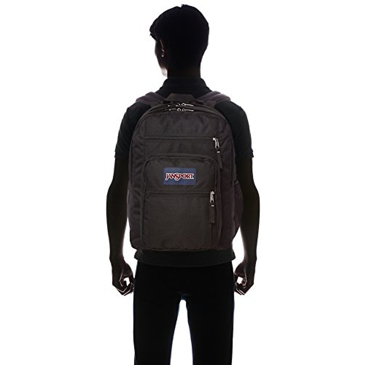 JanSport Big Laptop Backpack for College - Computer Bag with 2 Compartments, Ergonomic Shoulder Straps, 15” Laptop Sleeve, Haul Handle - Book Rucksack, Black