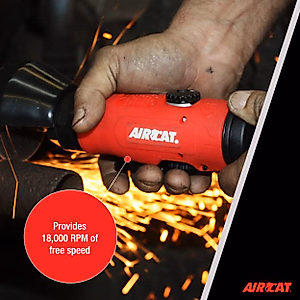 AIRCAT Pneumatic Tools 6520: .5 HP 3-Inch Composite Reversible Cut-off Tool 18,000 RPM Free Speed