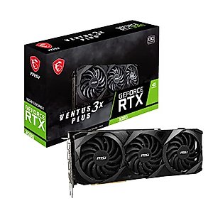 MSI Gaming GeForce RTX 3080 LHR 10GB GDRR6X 320-Bit HDMI/DP Nvlink Torx Fan 3 Ampere Architecture OC Graphics Card (Ventus 3X Plus)