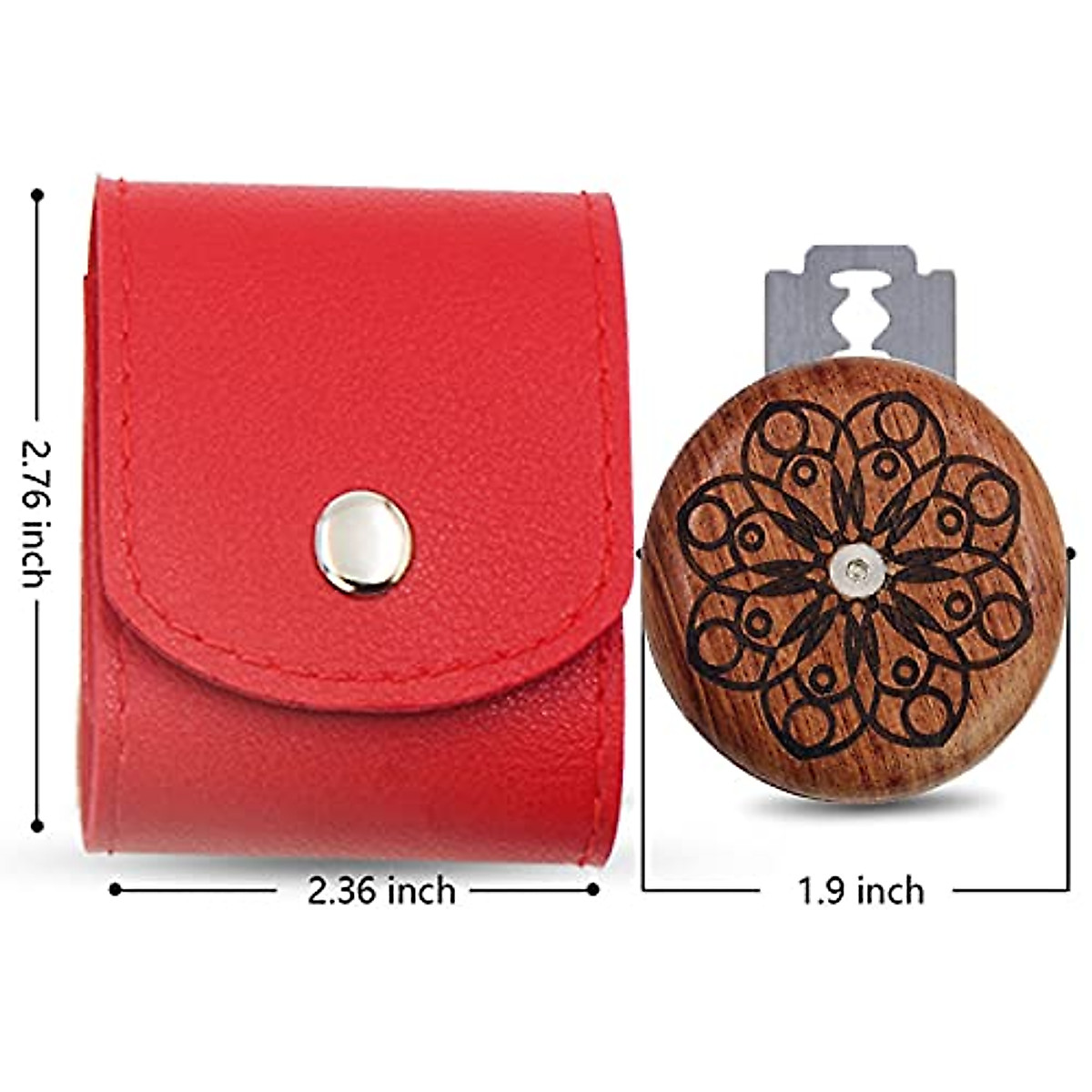 UFO Bread Lame Cutter for Homemade Sourdough Bread Bakers, Slashing Tool Cutting Bread Scoring Knife Razor Cutter, Great Gift for Artisan Bread and Baguette Makers(PU leather case, Bright Red)