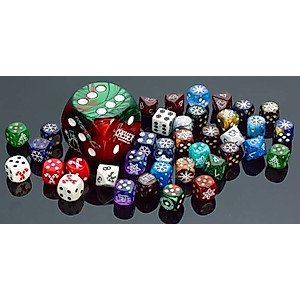 Chessex Dice: Twenty Sided Dice - D20 - Random Group of Twenty Sided Die (You Pick How Many You Want), 6 Dice