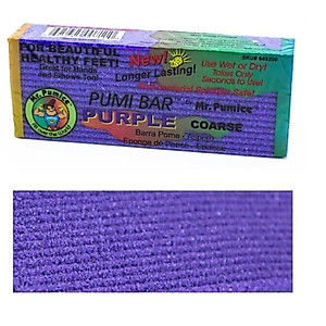 Mr. Pumice Purple PUMI Bar, Extra-Coarse Callus Remover, Pedicure Stone & Ped File Scrubber for Smooth Feet and Heels, 6 Pack