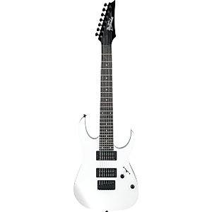 Ibanez GRG 7 String Solid-Body Electric Guitar, Right, White, Full (GRG7221WH)