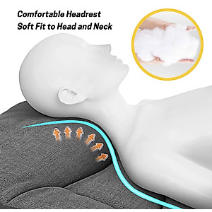 ATORPOK Camping Cot for Adults with Cushion and Pillow, Portable Folding Bed for Sleeping, Lightweight Tent cot with Carry Bag Supports 450 lbs (Grey)