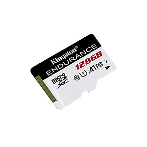 Kingston High Endurance 128GB MicroSD SDXC Flash Memory Card High Performance, 1080P, Full HD, Up to 95MB/S Read, (SDCE/128GB)