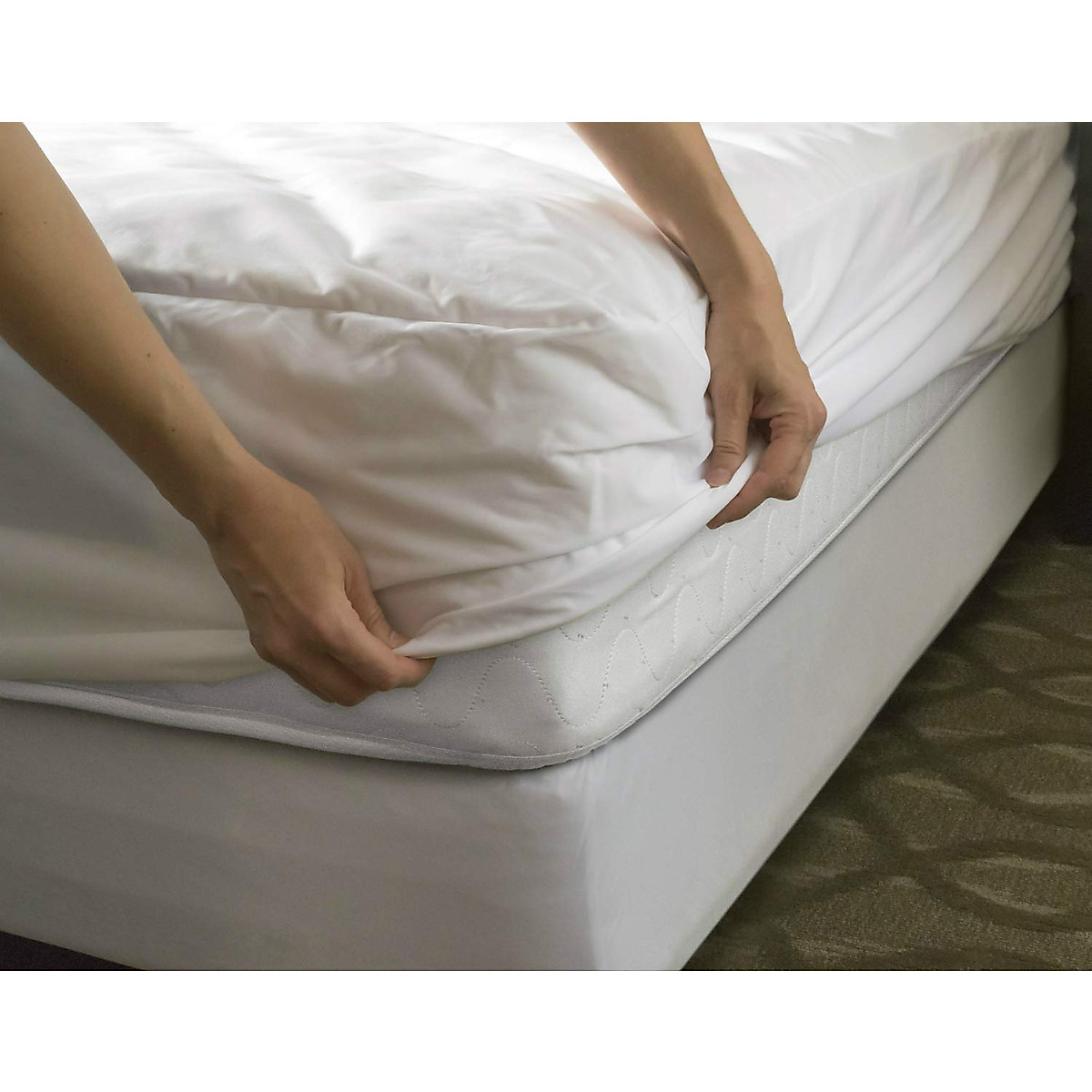 Split Queen Waterproof Mattress Protector 30" x 80" (2PCs) - Fitted Sheet Mattress Cover with Deep Pockets - Hypoallergenic, Breathable, Water Proof, Noiseless, Vinyl Free