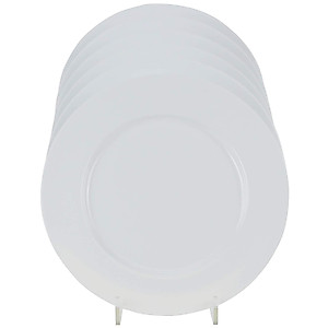 Calypso Basics by Reston Lloyd Melamine Salad Plate, Set of 6, White,72300SET