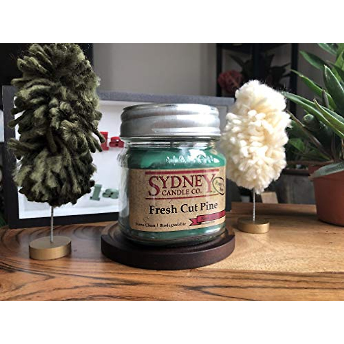 Sydney Candle Co. Fall Candles | Soy Mason Jar Candle | Fall Scented Candles for Home | Holiday Candle (7.5 oz) (Fresh Cut Pine)