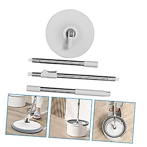 Zerodeko Disc Mop Porcelain Tile Cleaner Flat Mop Encaustic Tile Flooring Hardwood Floor Mop Glasses Cleaner 360° Round Absorbent Round Mop Rod Mop Head Set Mop for Hardwood Refill Ceiling