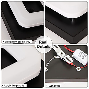 Artpad Modern Bathroom Ceiling Light Fixture Led 12W White Light Surface/Flush Mount Square Ceiling Lamp with Acrylic Lampshade for Bathroom Aisle Entrance Corridor Balcony (20cm)