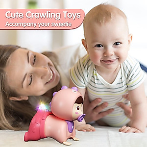 UNIH Baby Toys 6 to 12 Months Music & Light Infant Toys, Baby Crawling Toys 6 Month Old Baby Girl Toys, Tummy Time Toys for 1 Year Old Girl