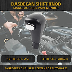 Dasbecan Gear Shifter Knob Compatible with Honda Accord 2003-2006 Automatic Shift Handle Replaces 54131-SDA-A51
