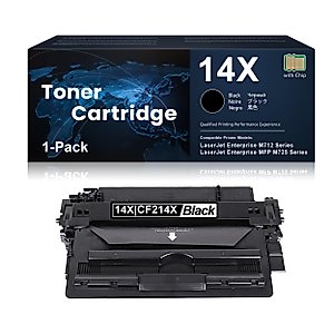 CF214X 14X Black High Yield Toner Cartridge with Chip 1-Pack, 14X Toner Replacement for HP 14X Toner 14A CF214A Compatible with Laser Enterprise M712 Series, Laser Enterprise MFP M725 Series Printer