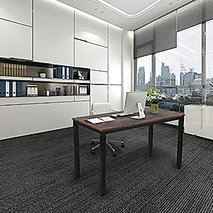 OKBOP Home Office Computer Desk, Industry Cheap Writing Desk Wood Student Study Notebook Table, Modern PC Laptop Tables for Workstation (Brown)