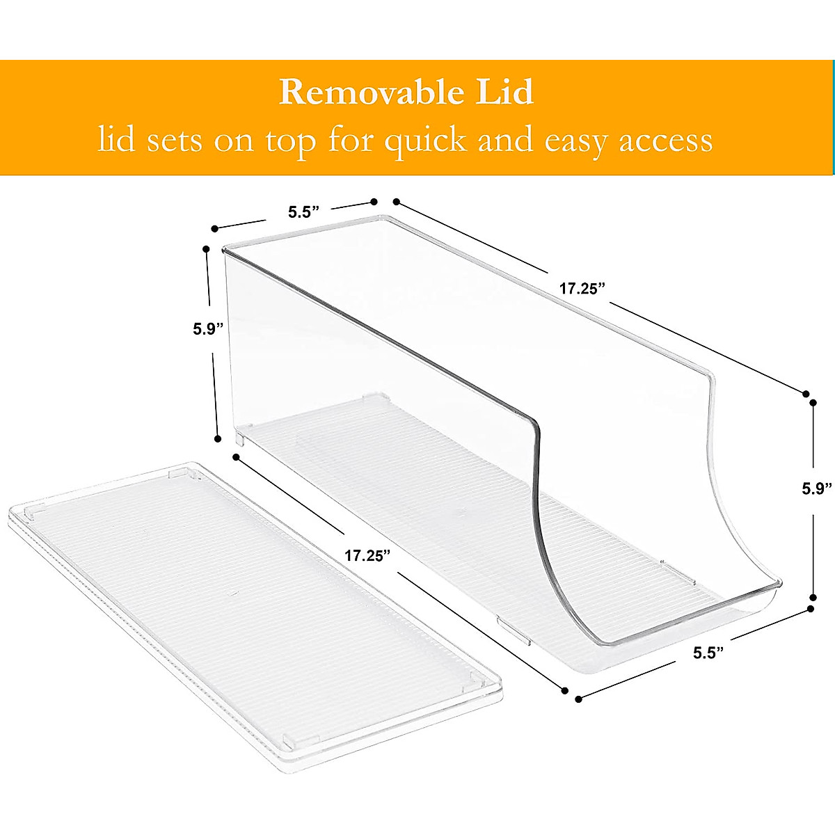 Soda Can Organizer for Refrigerator - Drink Organizer for Fridge - Beverage Dispenser for Fridge - Stackable Soda Can Organizer for Pantry -2 Pack Small and Large