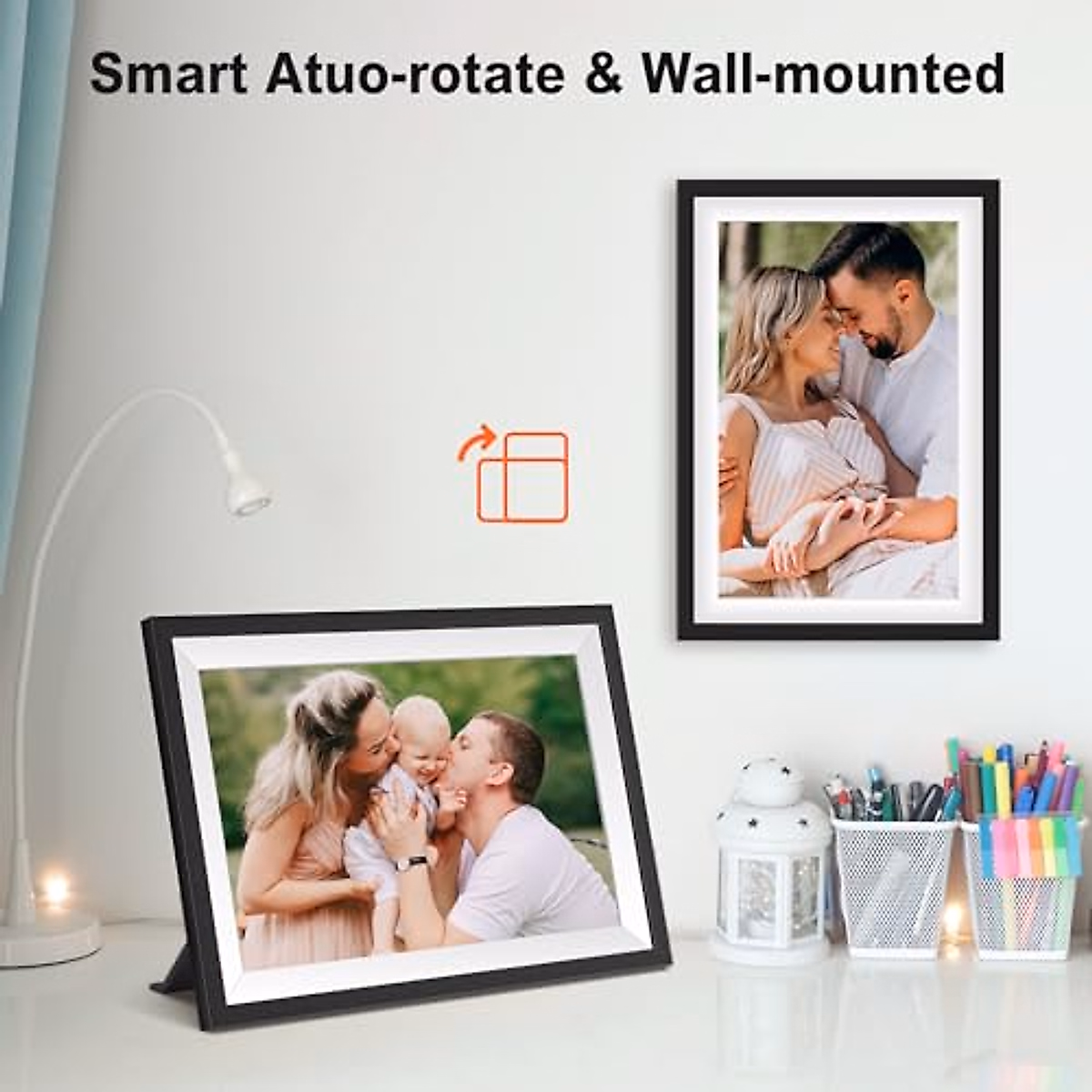 Frameo 10.1 Inch Digital Picture Frame with 1280 x 800 HD IPS Touch Screen, 64GB Large Storage and 2GB RAM WiFi Digital Photo Frame, Easy Setup, Share Moments Remotely via Frameo, Gift for Mom