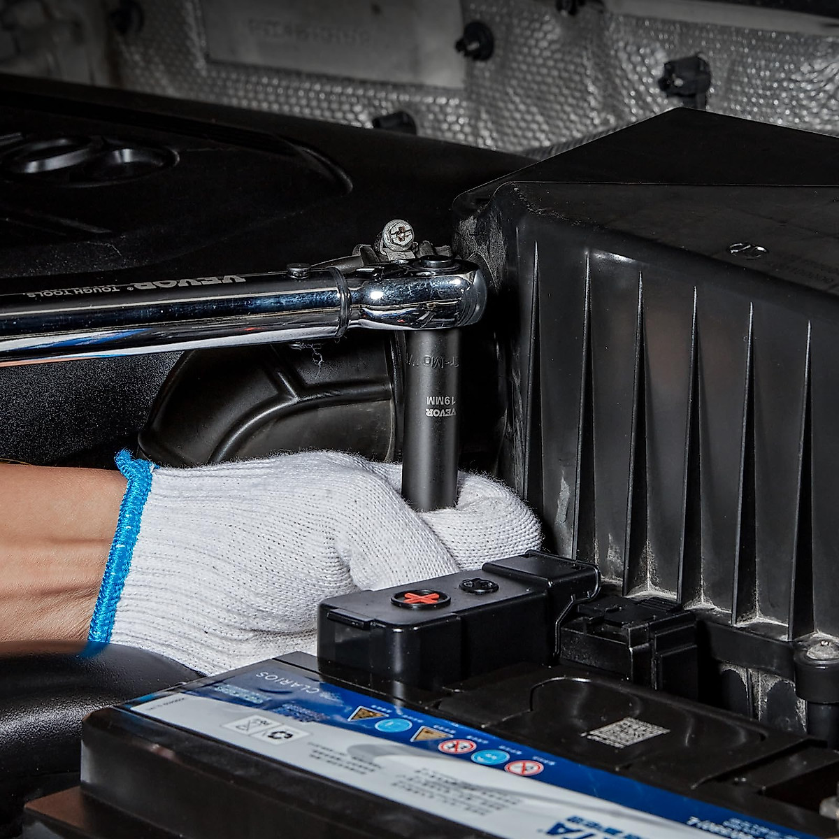 VEVOR 1/2" Drive Impact Socket Set, 34 Piece Socket Set Metric 8-36mm, 6 Point Cr-MO Alloy Steel for Auto Repair, Easy-to-Read Size Markings, Rugged Construction, Includes Storage Case