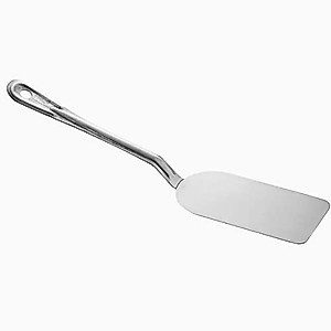 6 x 3 Flexible Stainless Steel Solid Turner Spatula for Griddle Grill, Square Edge Blade Grill Turner, Commercial Grade Turner by Tezzorio