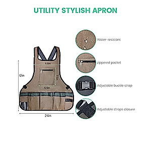 Garden Compost Bin with Garden Work Apron,Great Gardening Gifts for Women Men Lawn Care