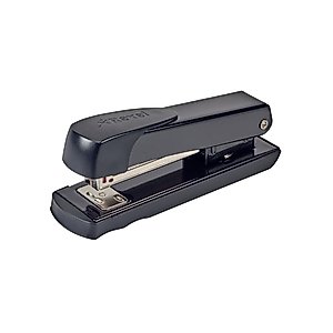 Rexel Meteor Half Strip Stapler, 20 Sheet Capacity, Uses 24/6 and 26/6 Staples, Metal Body, Black, 2100019