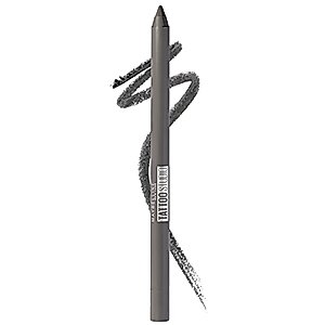 Maybelline TattooStudio Sharpenable Gel Pencil Longwear Eyeliner Makeup, Intense Charcoal, 0.04 oz.