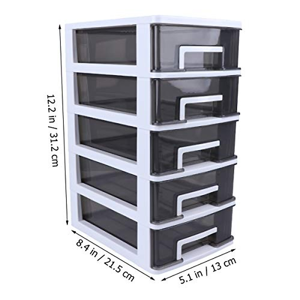 Didiseaon Storage Cabinet Makeup Organizer Drawers Five-Layer Storage Drawers Household Transparent Drawer Organizer Unit for Office Bedroom Plastic Storage Drawers Stackable Storage Bins