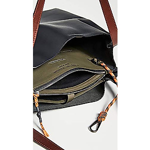 rag & bone Women's Passenger Tote, Black/Olive Night, One Size