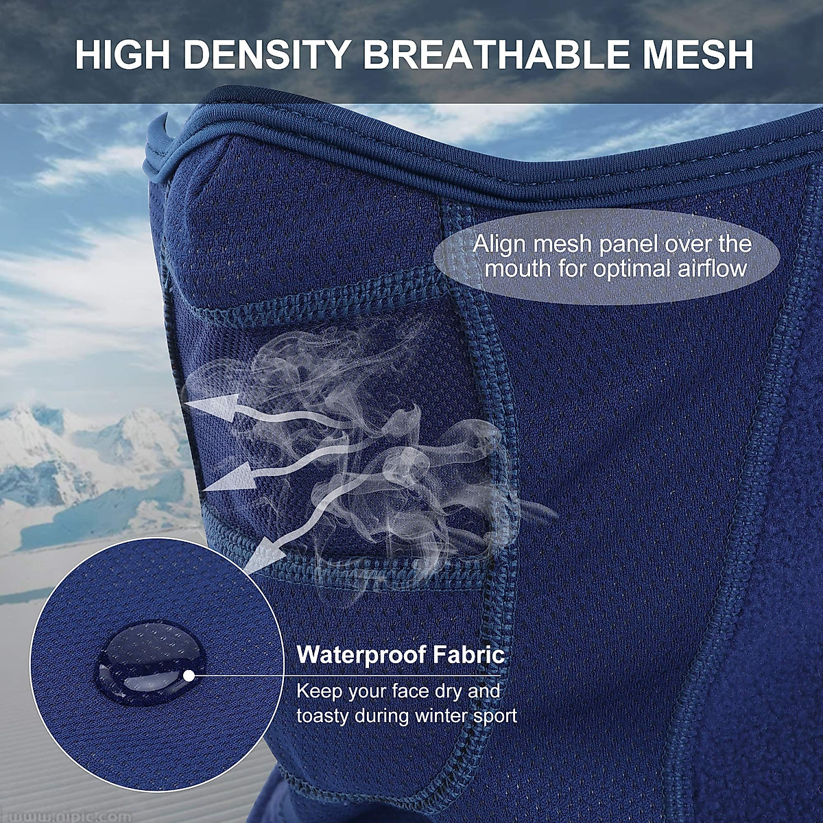 Vorshape Breathable Kids Balaclava Ski Mask, Windprood Face Mask for Cold Weather, Winter Face Warmer for Boys Grils, Youth