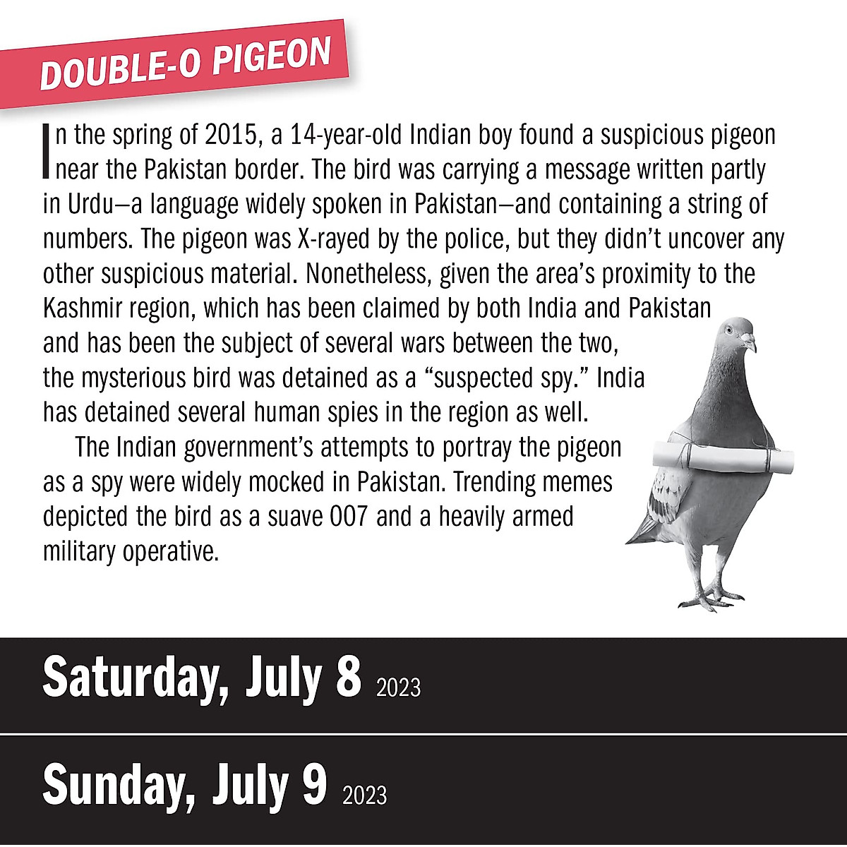 A Year of True Crime Page-A-Day Calendar 2023: Cannibal Cooks, Killer Kids, Incredible Survivors!