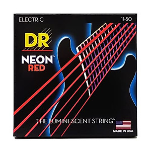 DR Strings Hi-Def Neon Red Electric Heavy Strings (NRE11)