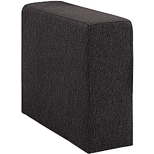 Lilola Home Dunlin Sofa with Reversible Chaise in Dark Gray Linen