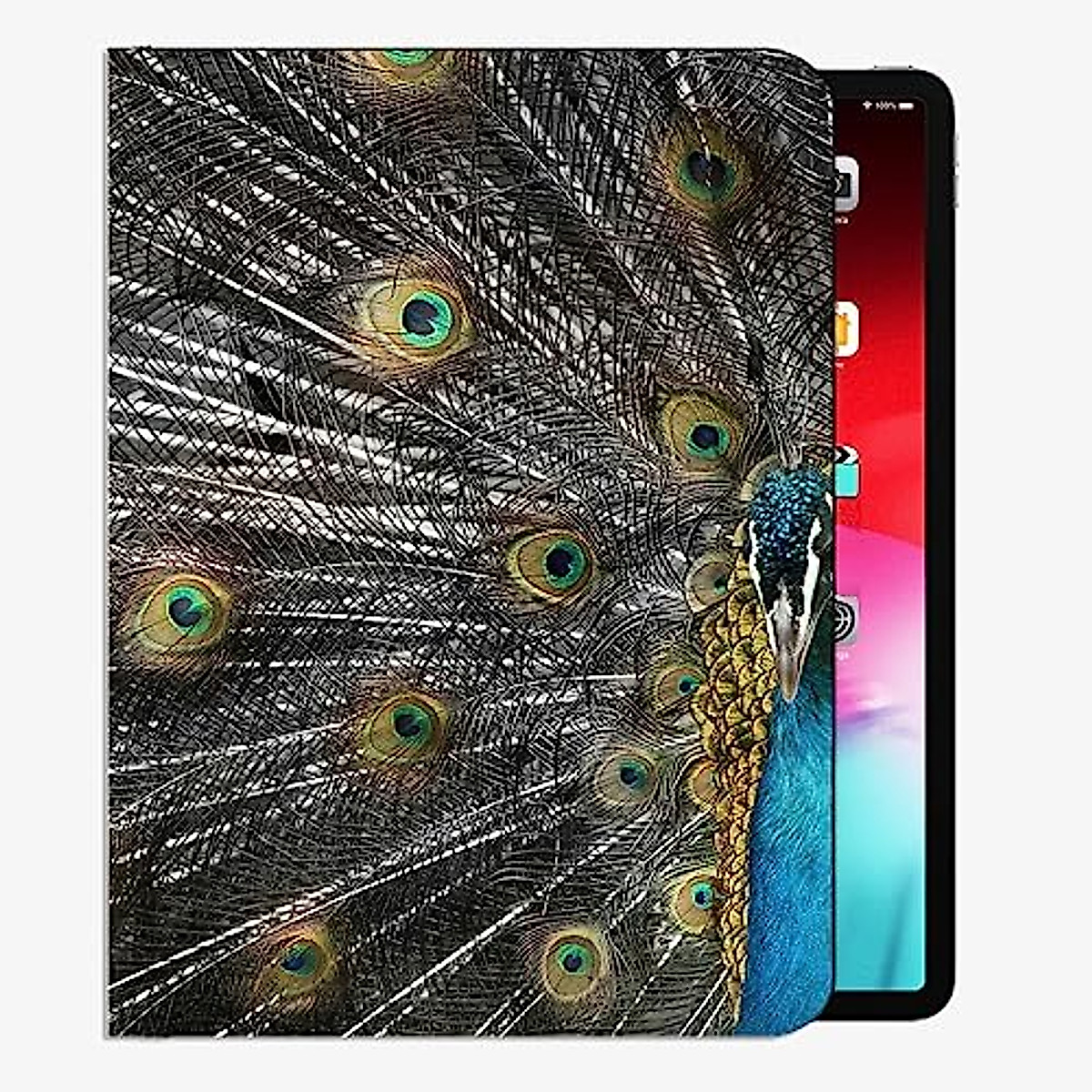 YENDOSTEEN iPad Air 5th Generation Case 2022 / iPad Air 4th 2020 Case 10.9 Inch,Bird Display Tail Peacock Smart Case with Soft TPU Back,Auto Wake/Sleep