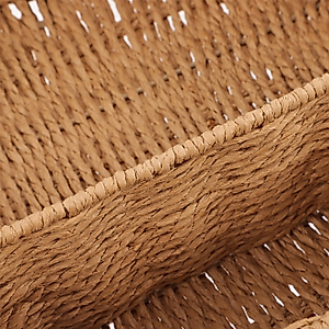 HOLIDYOYO Cat Rattan Storage Basket Cute Bear Shape Wall Hanging Shelf Wicker Nursery Shelf 2 Tier Decorative Shelf Boho Style Floating Shelf Plant Rack Divided Fruit Basket