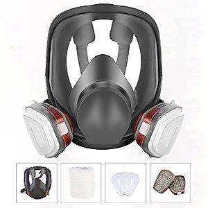WAKYFLX Reusable full Face Cover - 6800 full Respirаtor Face Cover,for Paint, Against Dust,Chemicals, Formaldehyde, Polishing,Staining,Car Spraying,Sanding &Cutting