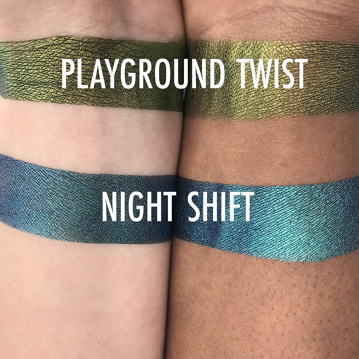 Concrete Minerals MultiChrome Eyeshadow, Intense Color Shifting, Longer-Lasting With No Creasing, 100% Vegan and Cruelty Free, 1.5 Grams Loose Mineral Powder (Playground Twist)