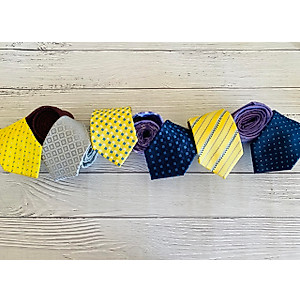 KissTies Ties for Men Gold Yellow Dots Necktie