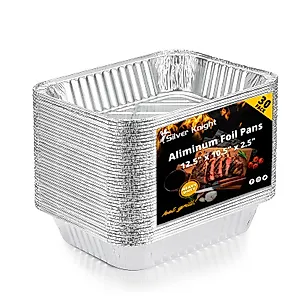 9x13 Aluminum Pans Disposable Foil Pans (30-Pack), Half Size Deep Steam Table Pans Extra Thick for Baking, Cooking, Roasting, Heating …