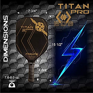 Titan Pro BDS Pickleball Paddle - Premium Metallic Edition (Silver Lining)